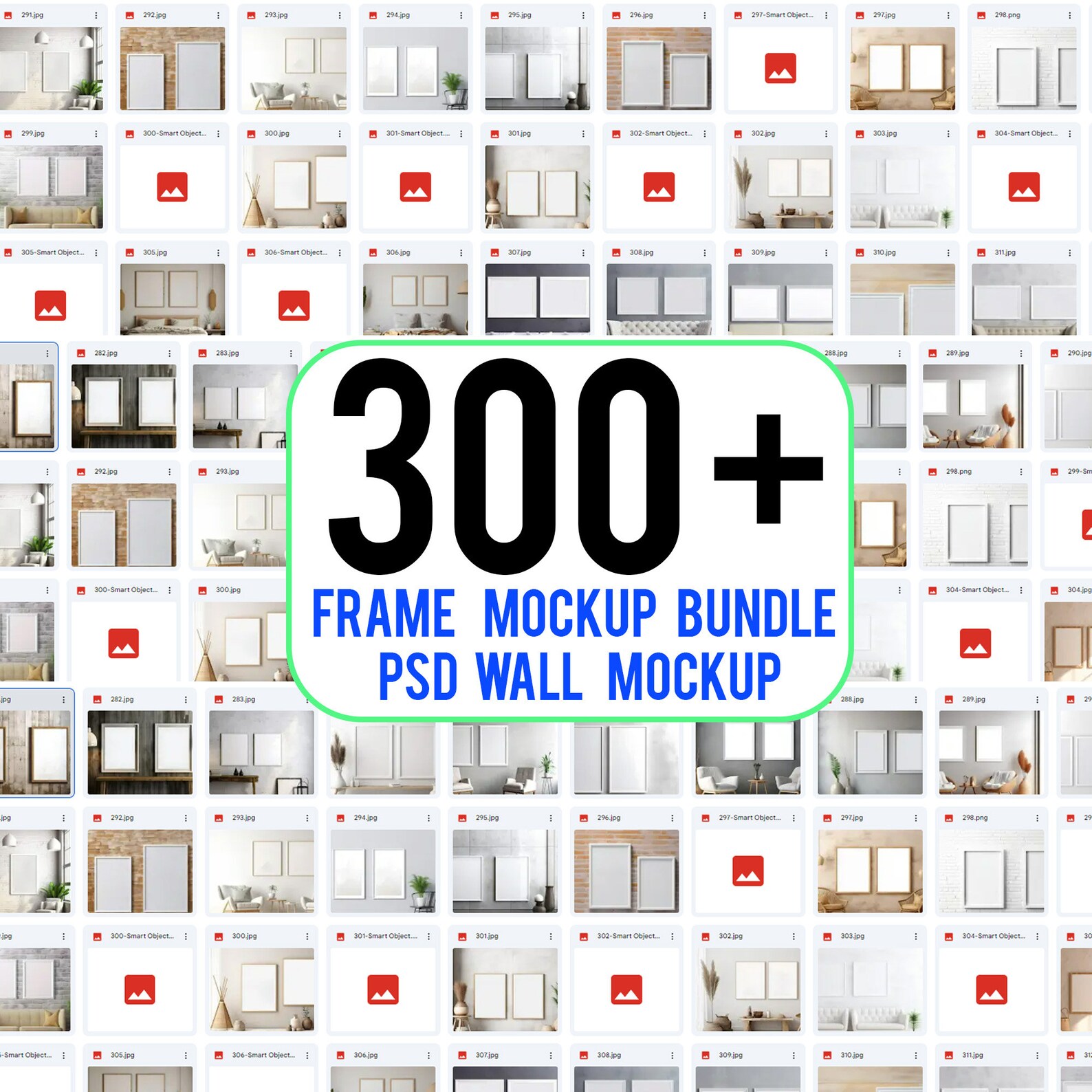 300frame-mockup-bundle-psd-wall-mockup Collection, Digital Downloads ...