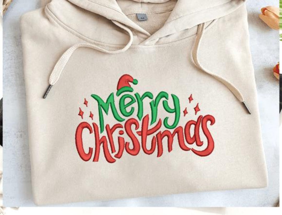 Merry Christmas Embroidery,christmas Embroidery Design,merry Applique ...