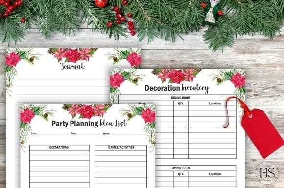 Printable Christmas Planner Bundle, Holiday Organizer Pages, Printable ...