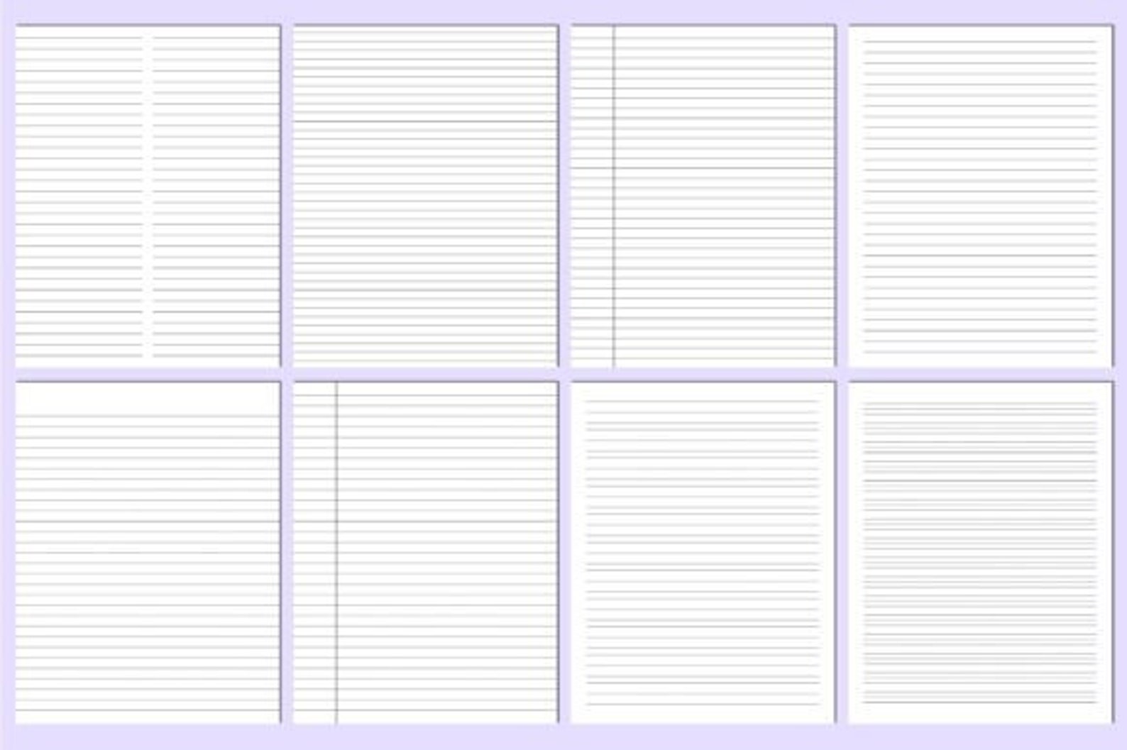 Mega Notebook Paper Bundle Pack Canva, School Work Business ...