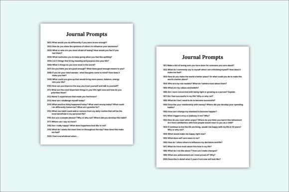 Editable 365 Journal Prompts Canva - Etsy