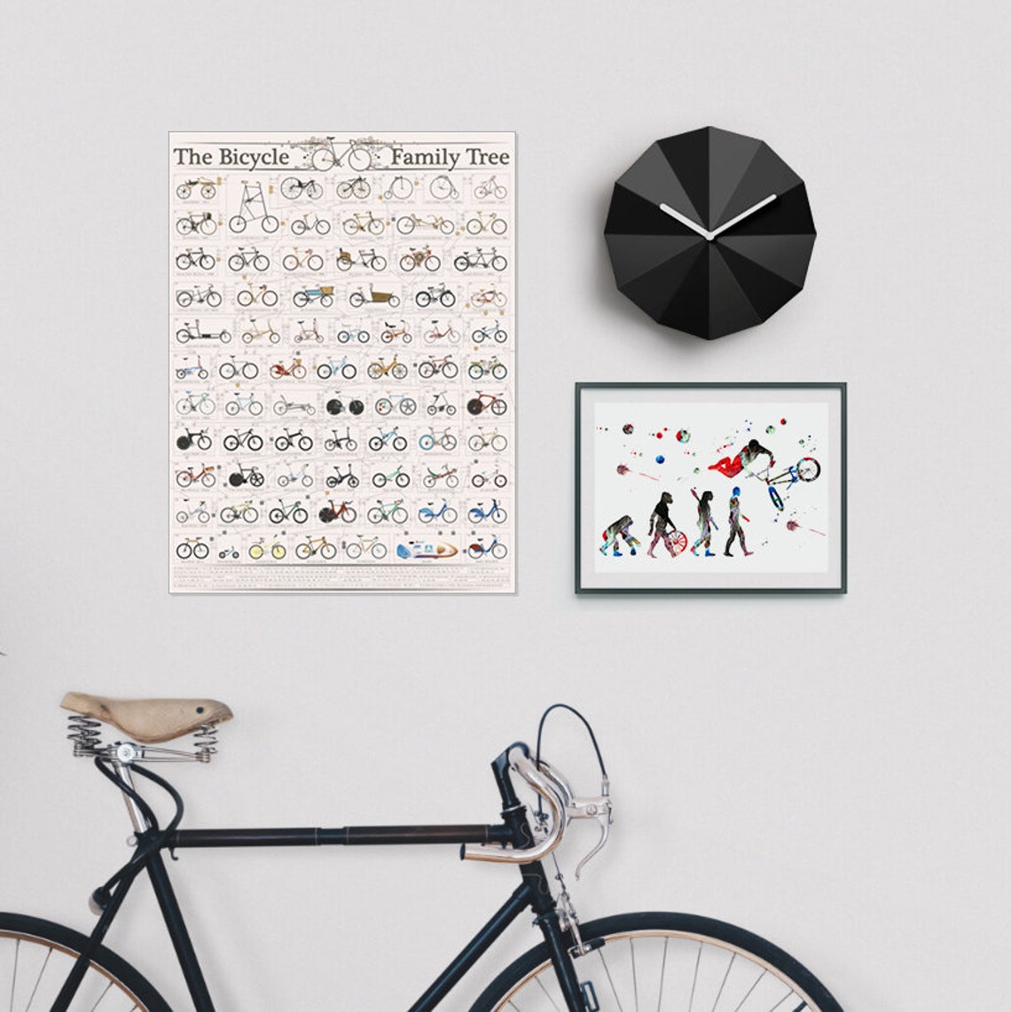 Delta Clock Black • Minimalist Wooden Wall Clock • Modern Home • Unique ...