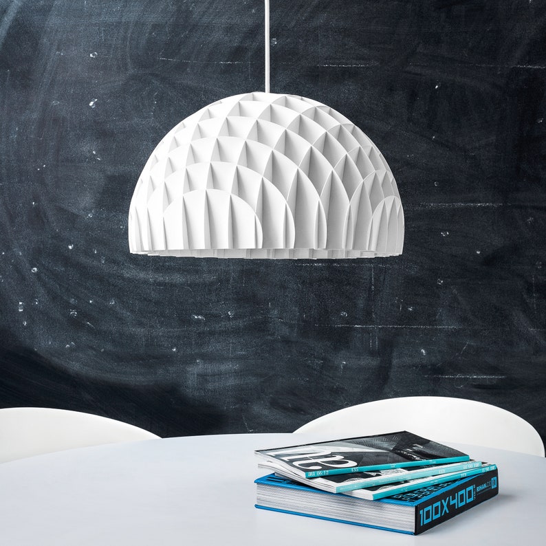 Arc Pendant White Pendant Lamp Modern Light Fixture Scandinavian Design ...