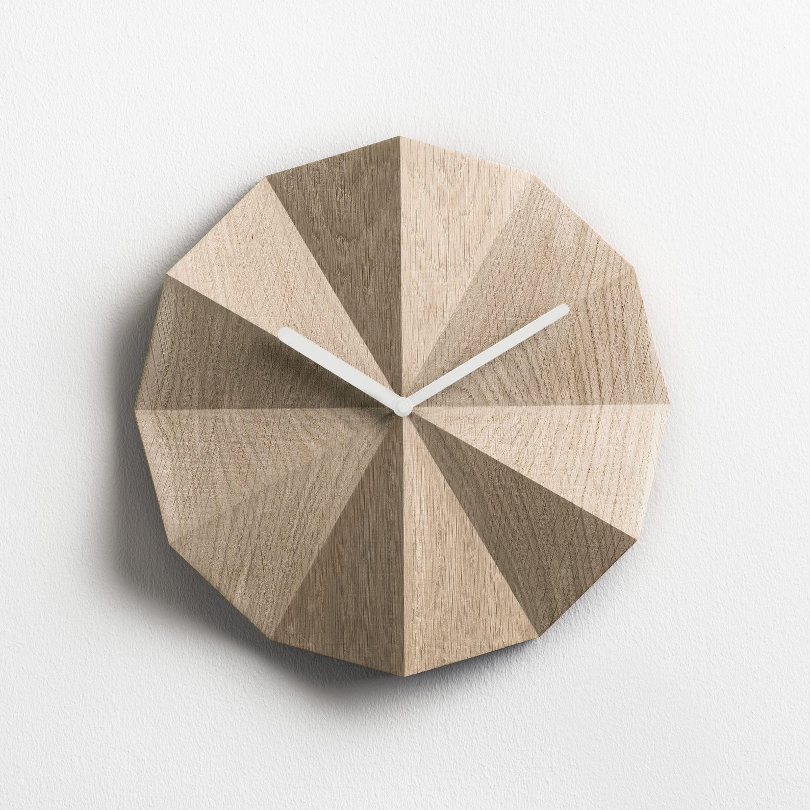 Delta Clock Oak • Minimalist Wooden Wall Clock • Modern Home Design ...