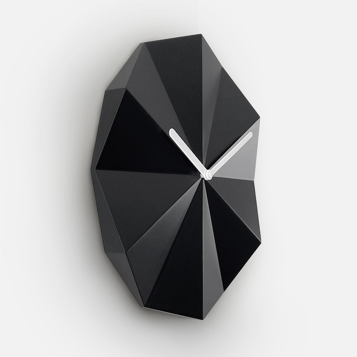 Delta Clock Black • Minimalist Wooden Wall Clock • Modern Home • Unique ...