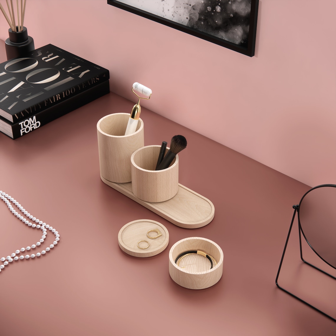 Stack Organizer Set Minimalist Desk Organizer Stackable Make up ...