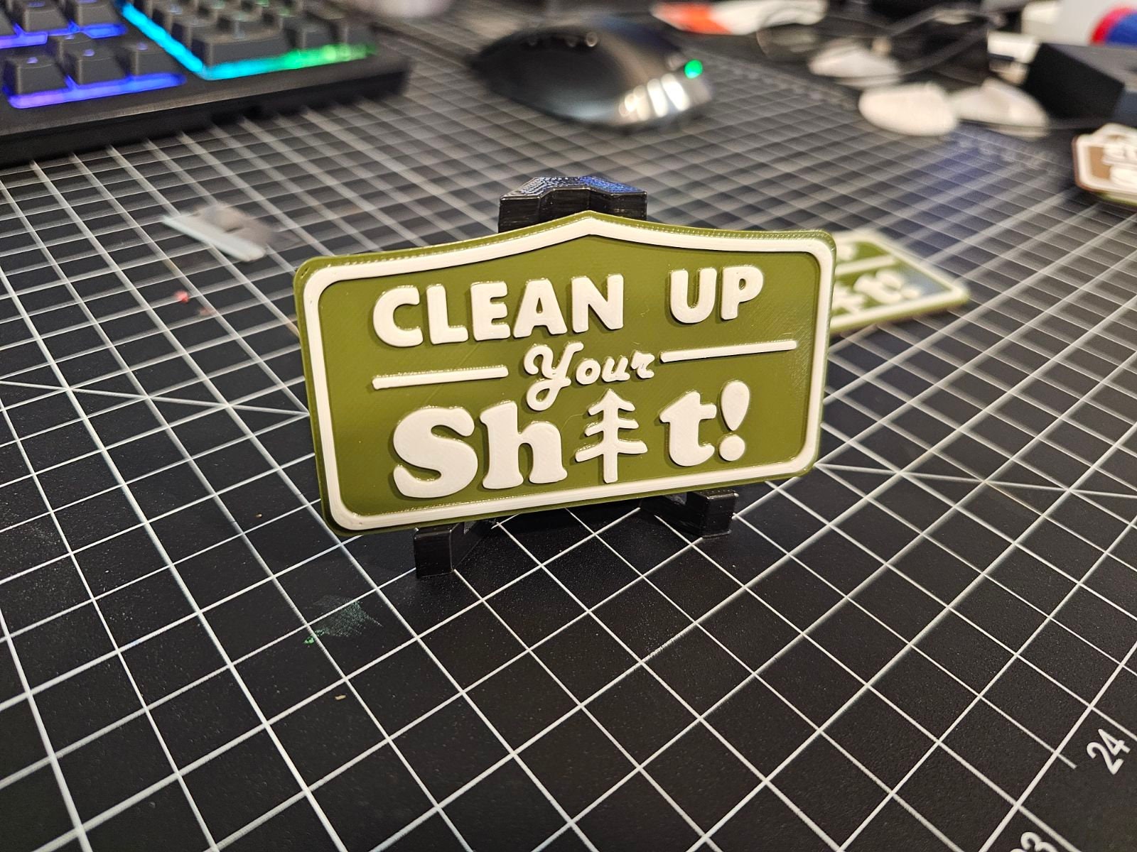 Clean up Your Sh!t! Placard Decal. - Etsy