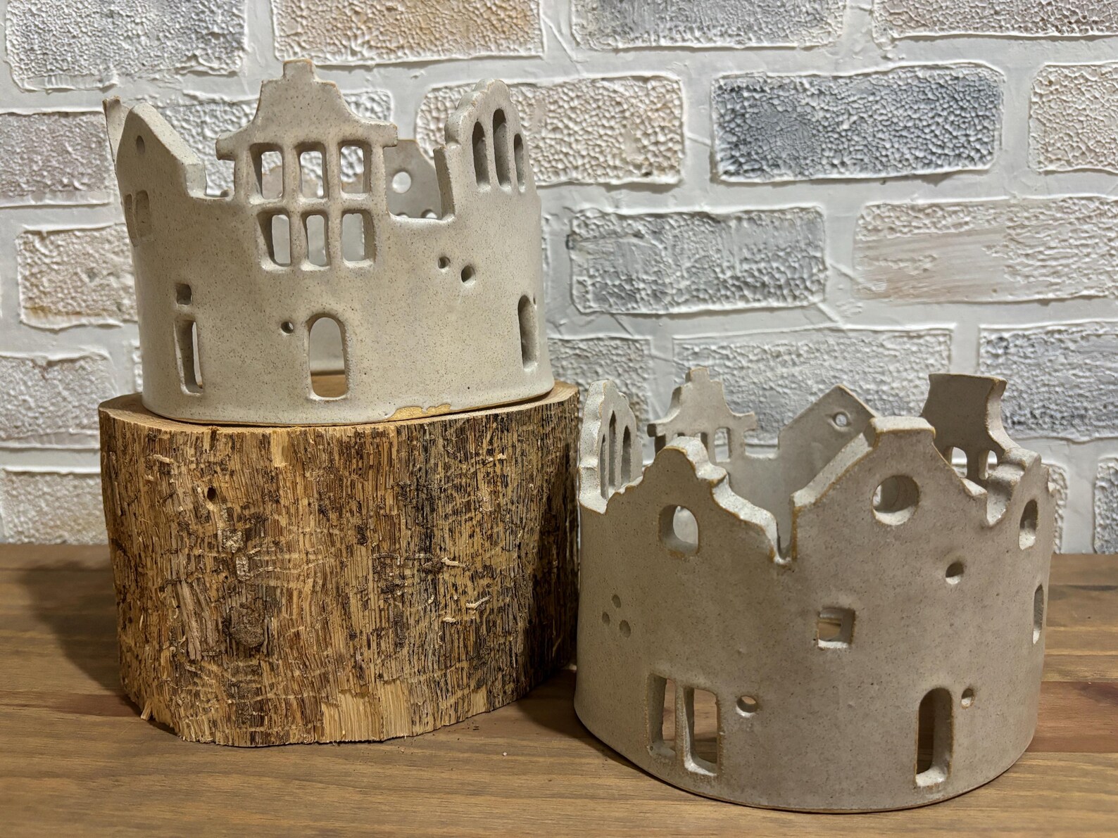 Ceramic Carved Cityscape Luminary Table Centerpiece - Etsy