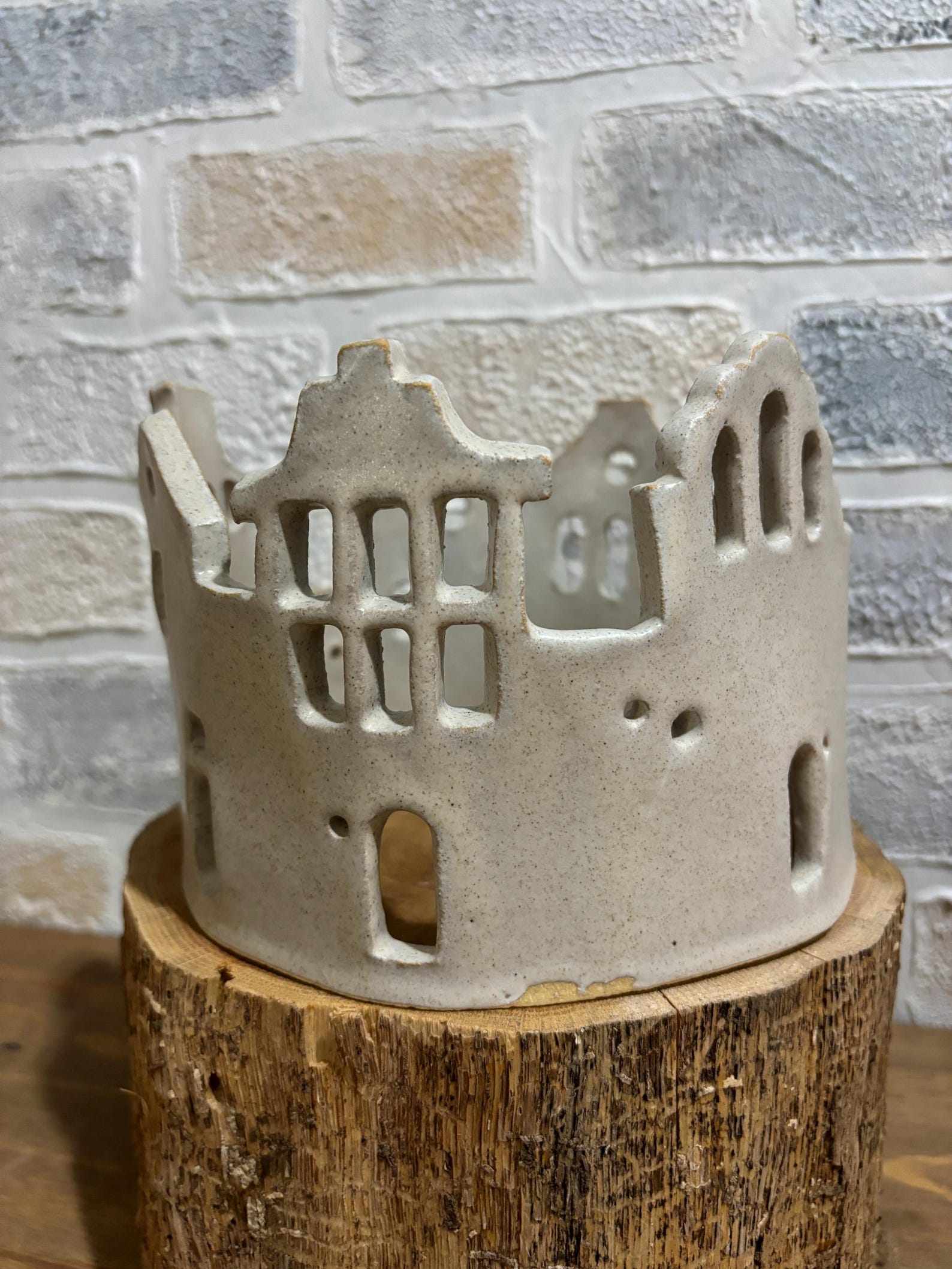 Ceramic Carved Cityscape Luminary Table Centerpiece - Etsy