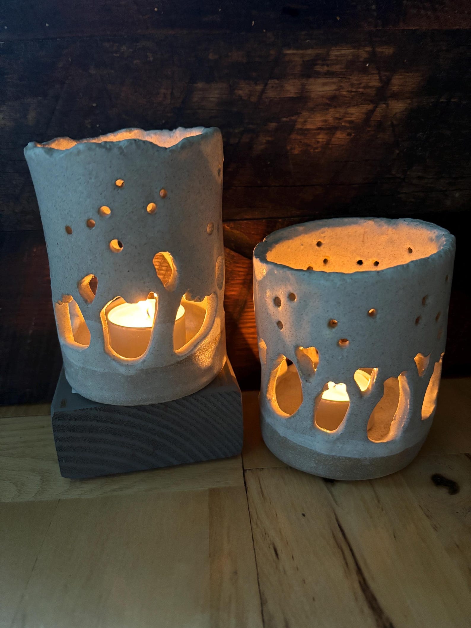 Ceramic Carved Luminary - Etsy