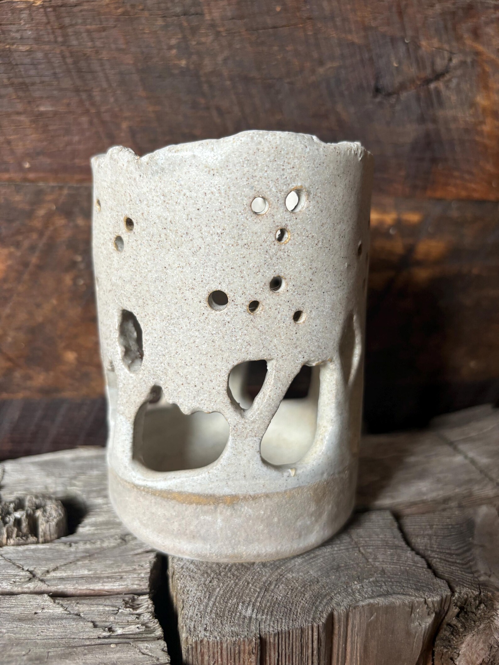 Ceramic Carved Luminary - Etsy