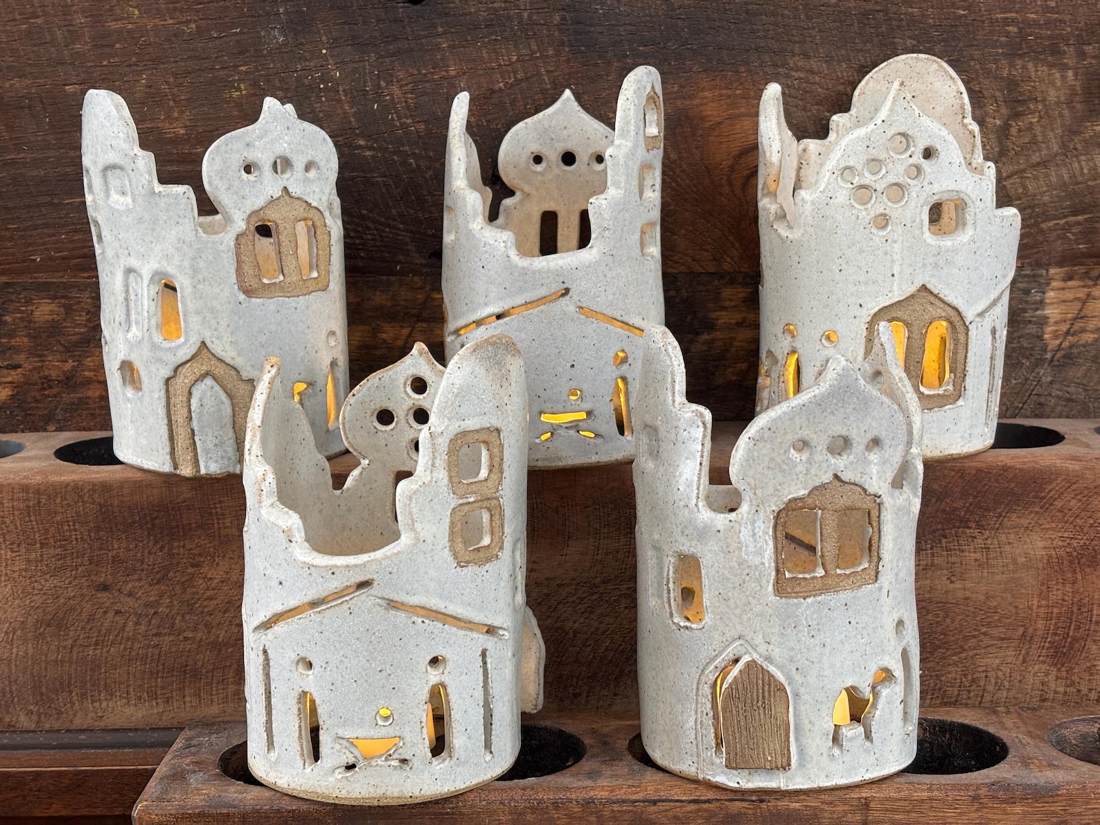 Ceramic Carved Nativity Luminary - Etsy