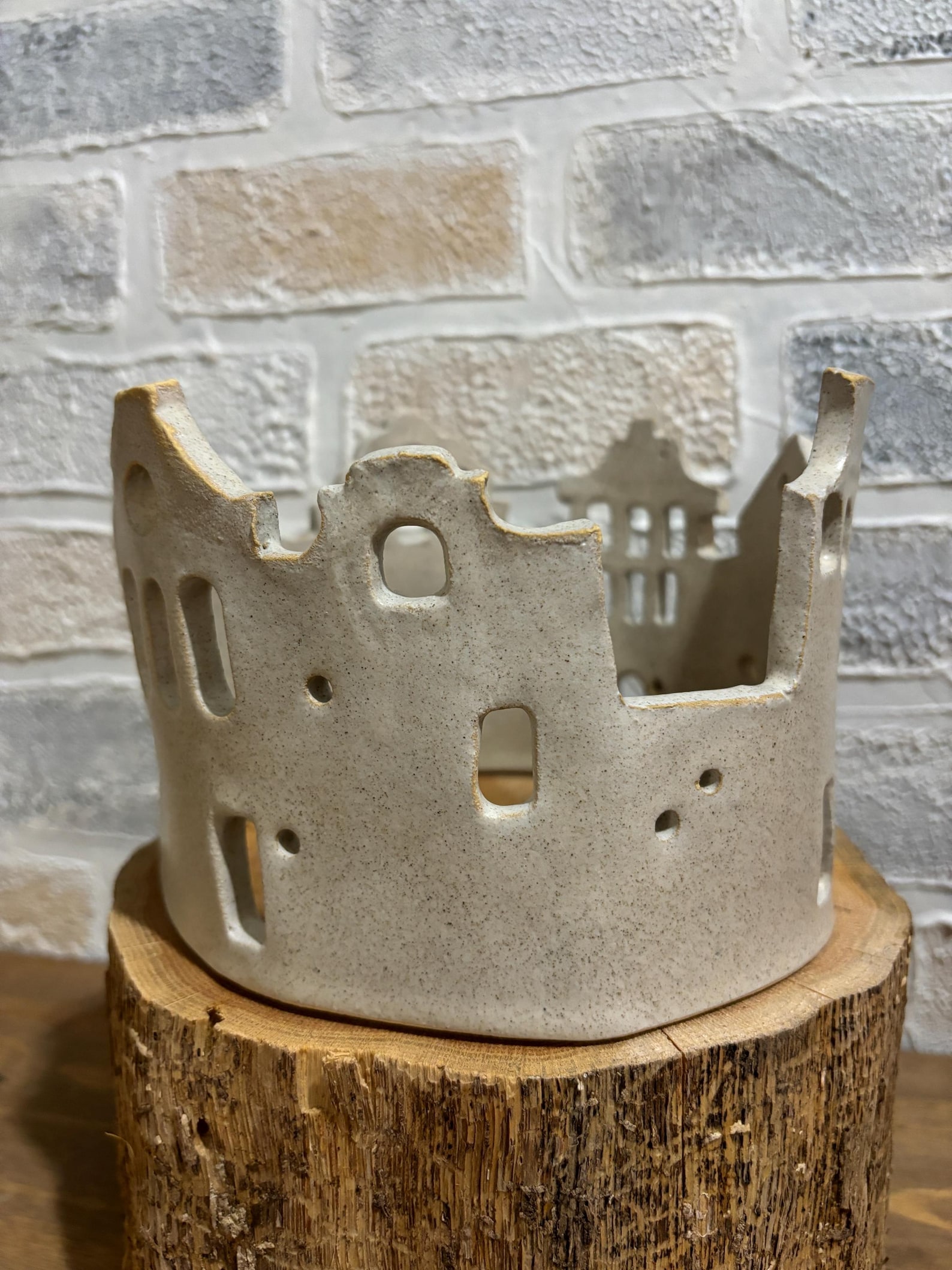 Ceramic Carved Cityscape Luminary Table Centerpiece - Etsy