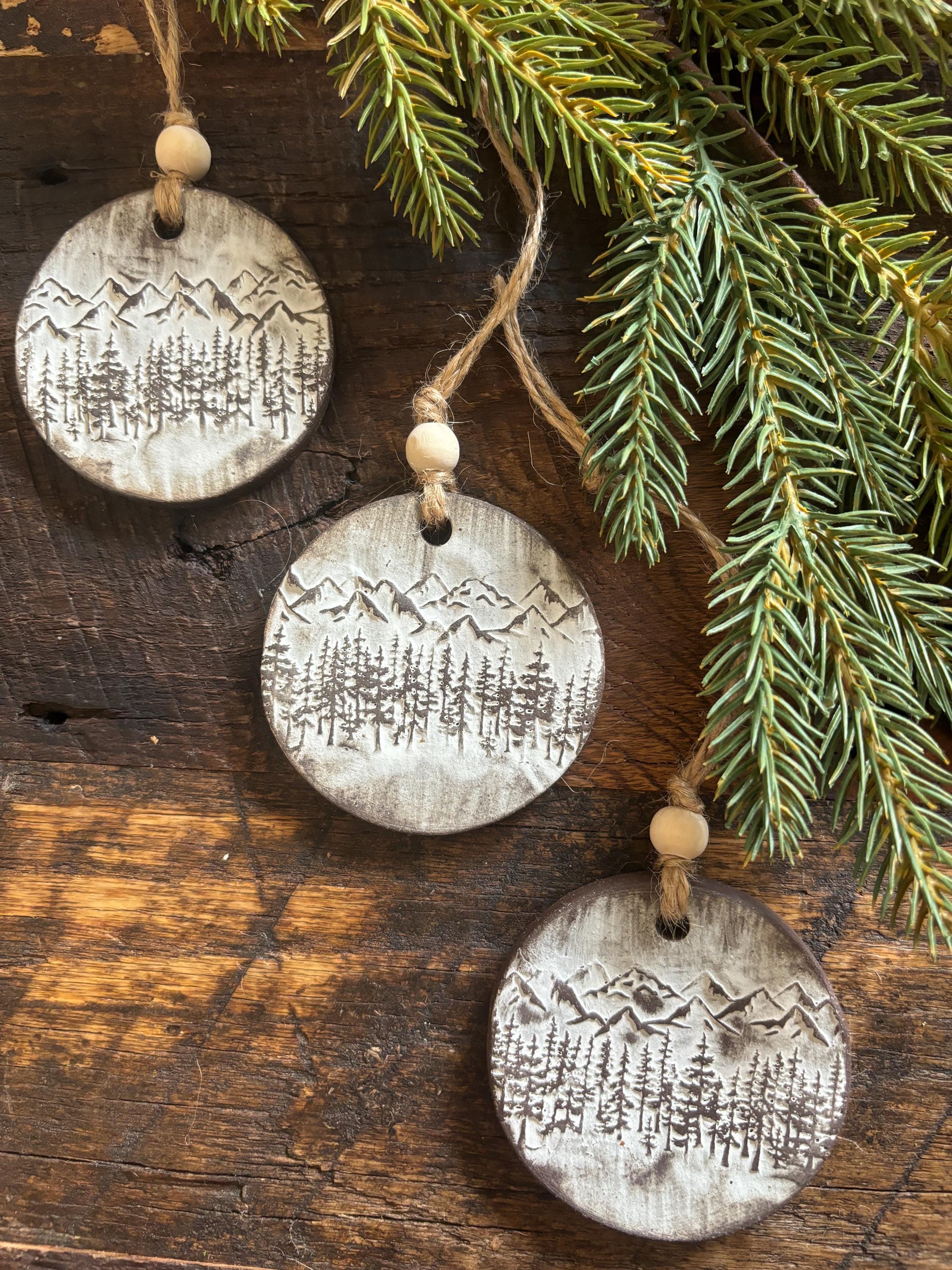 The Mountains Are Calling Distressed Ceramic Ornament - Etsy