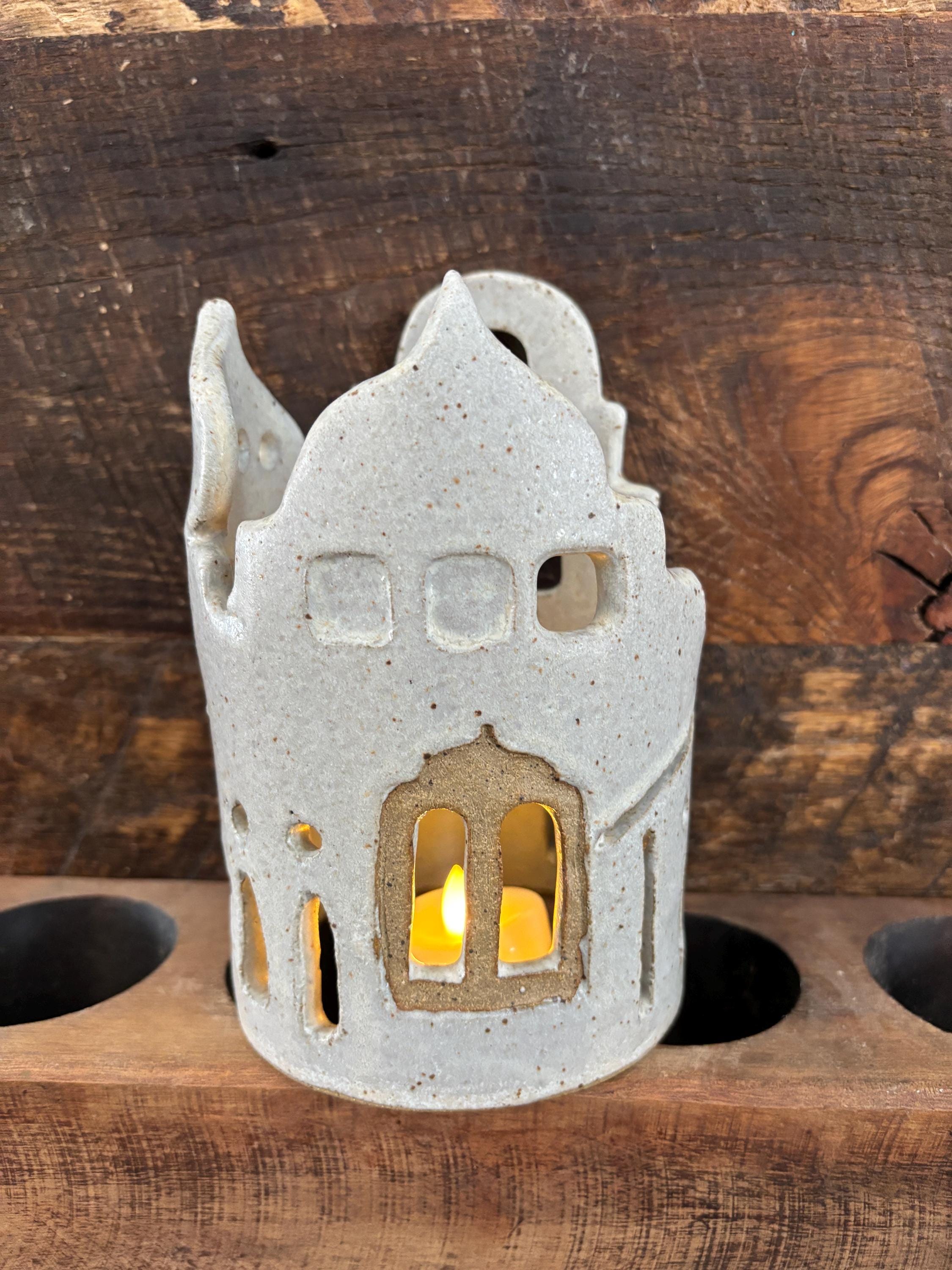 Ceramic Carved Nativity Luminary - Etsy