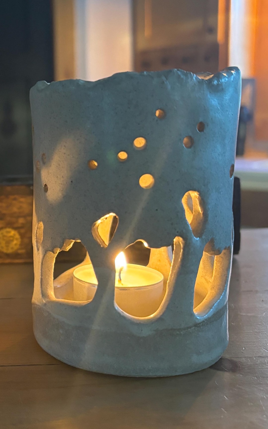 Ceramic Carved Luminary - Etsy