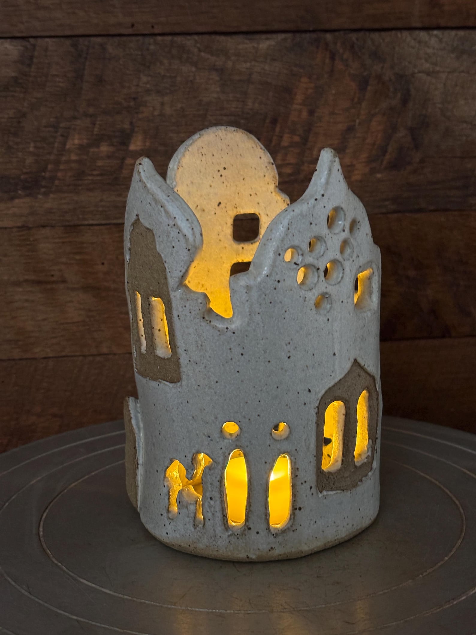 Ceramic Carved Nativity Luminary - Etsy