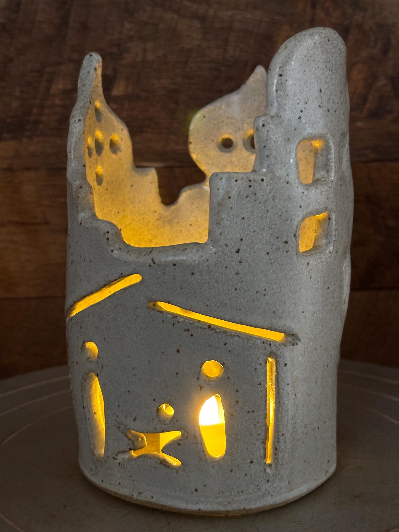 Ceramic Carved Nativity Luminary - Etsy