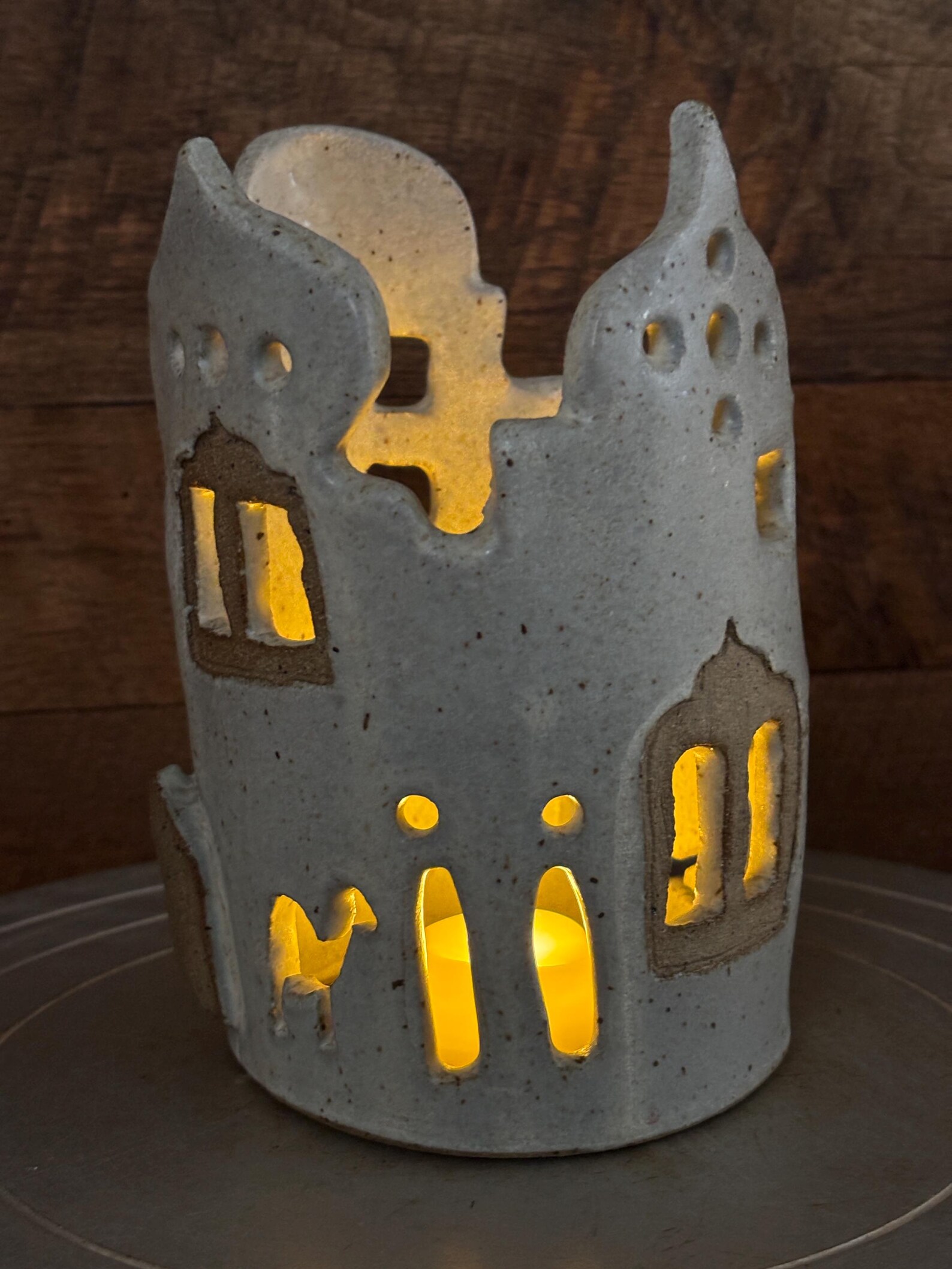 Ceramic Carved Nativity Luminary - Etsy