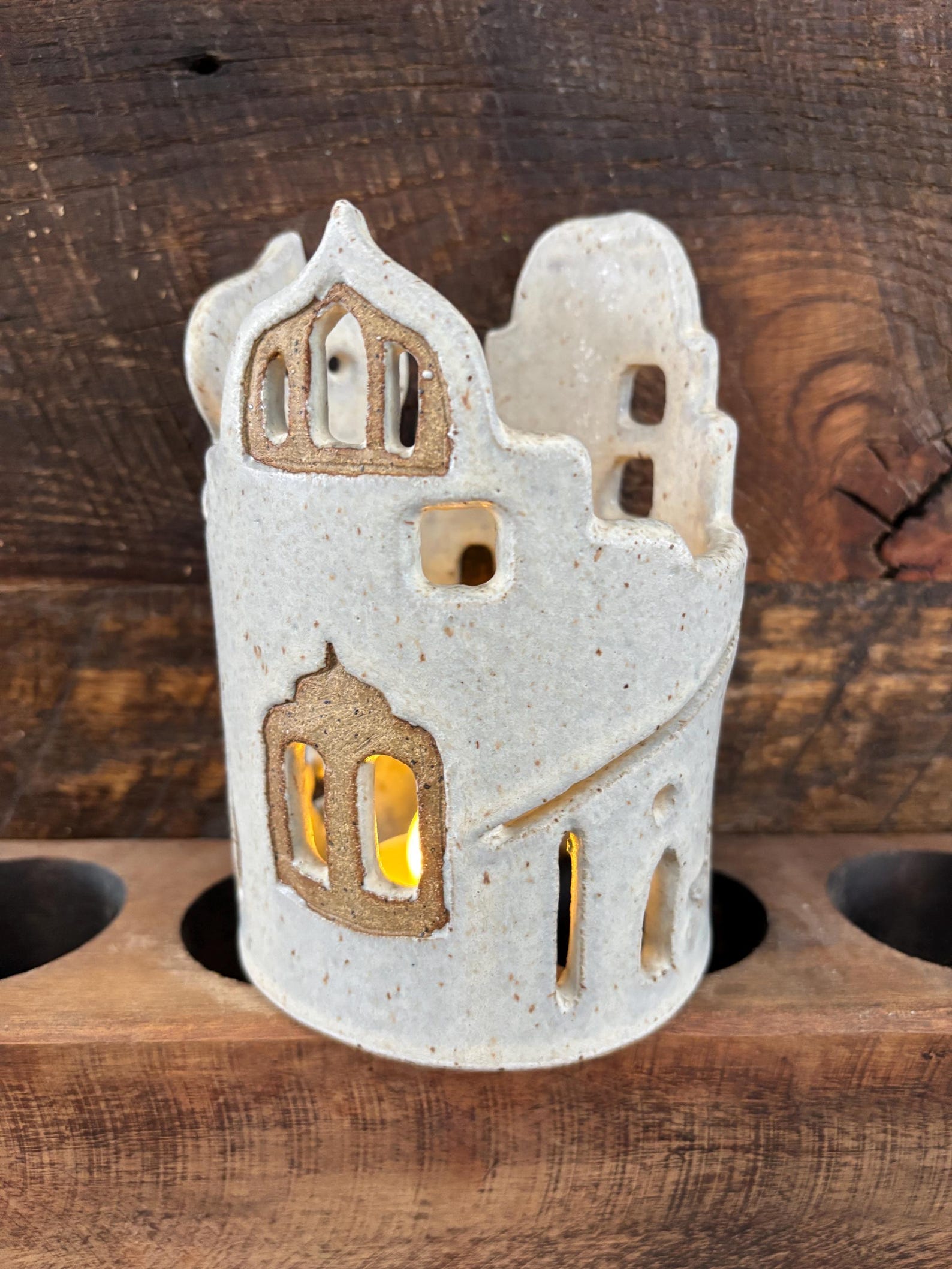 Ceramic Carved Nativity Luminary - Etsy