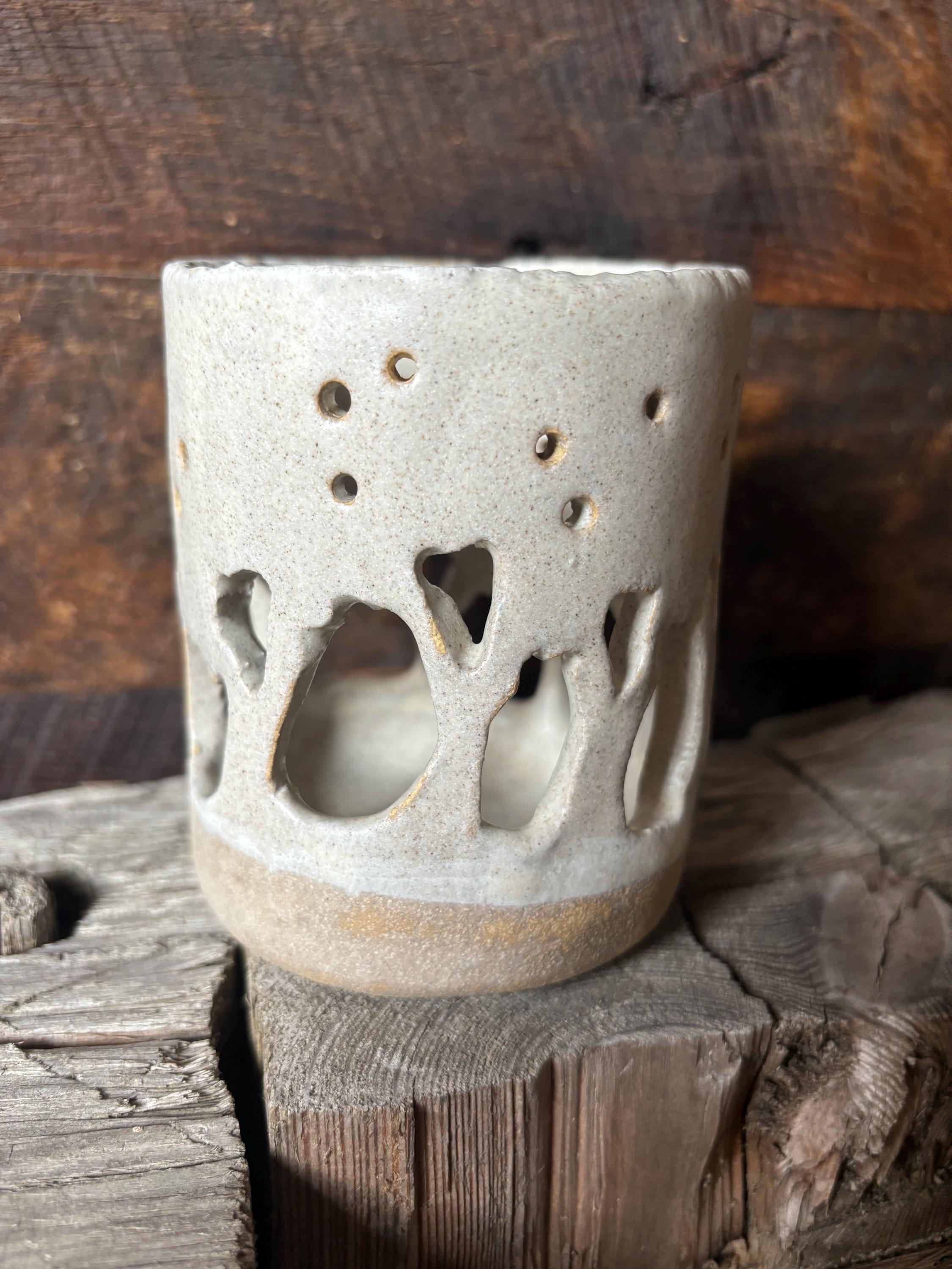 Ceramic Carved Luminary - Etsy