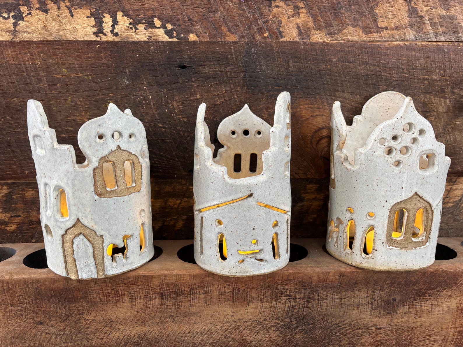 Ceramic Carved Nativity Luminary - Etsy