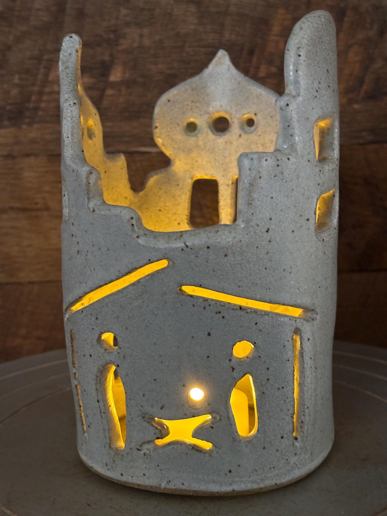 Ceramic Carved Nativity Luminary - Etsy