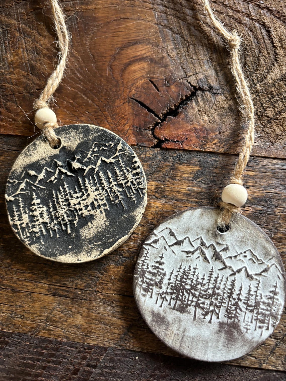 The Mountains Are Calling Distressed Ceramic Ornament - Etsy