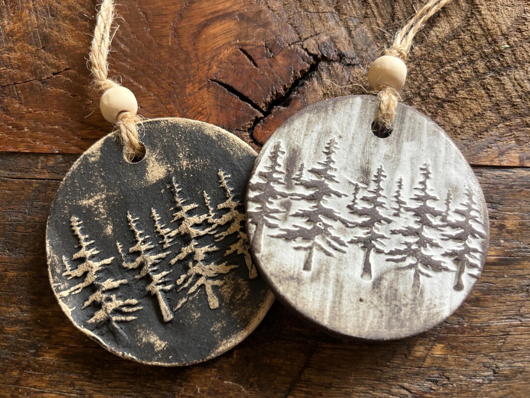 Pine Forest Ceramic Ornament - Etsy