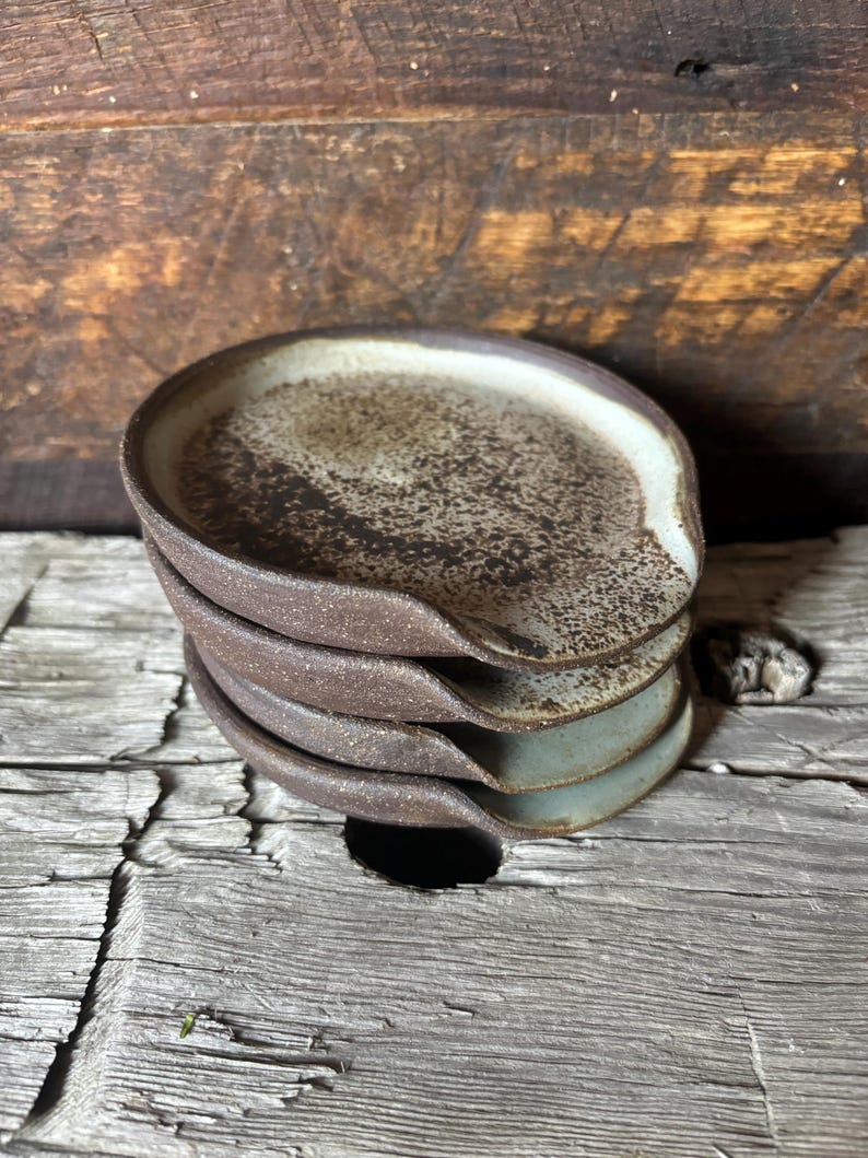 Circular Ceramic Spoon Rest / Spoon Holder - Etsy