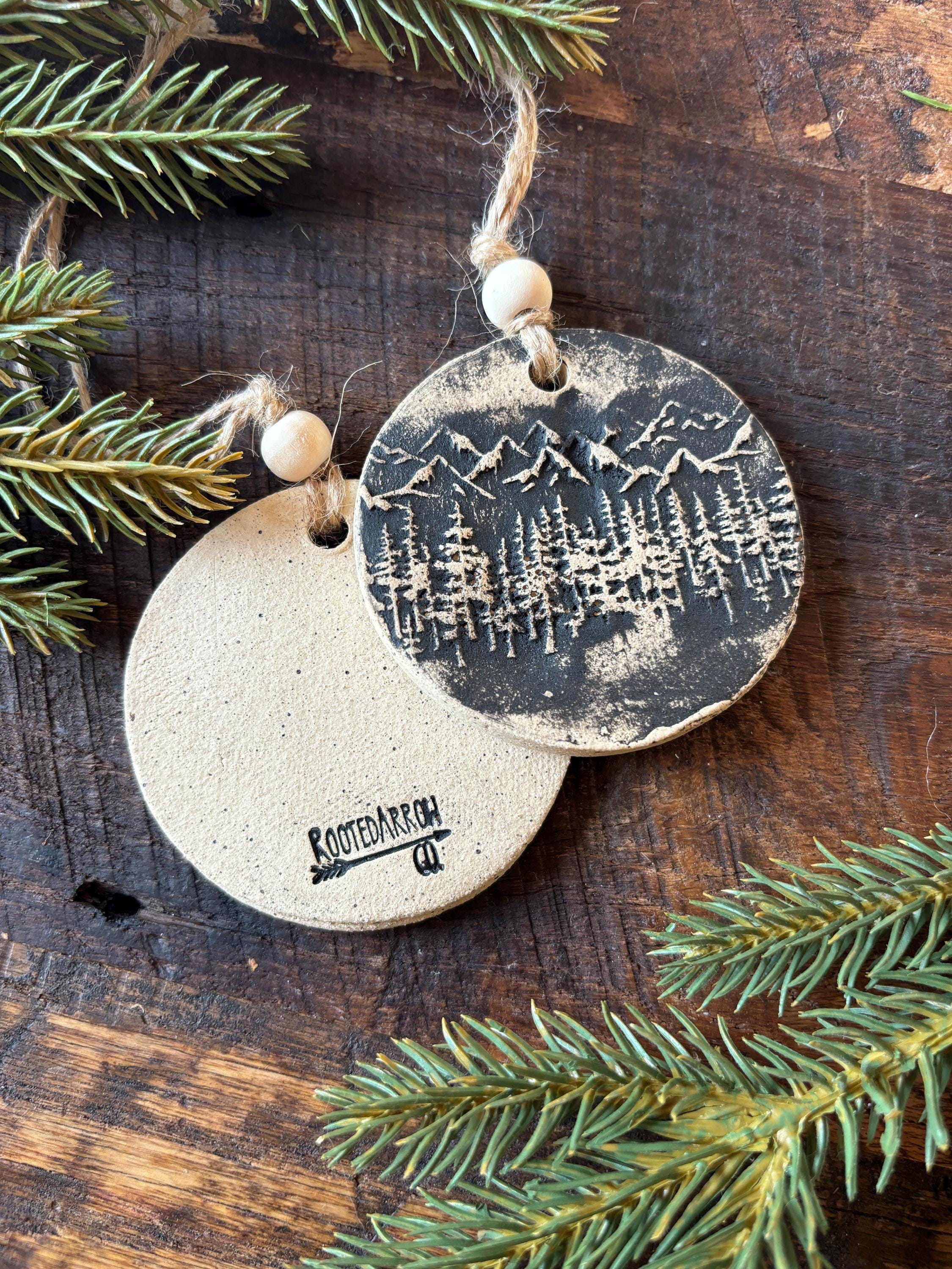 The Mountains Are Calling Distressed Ceramic Ornament - Etsy