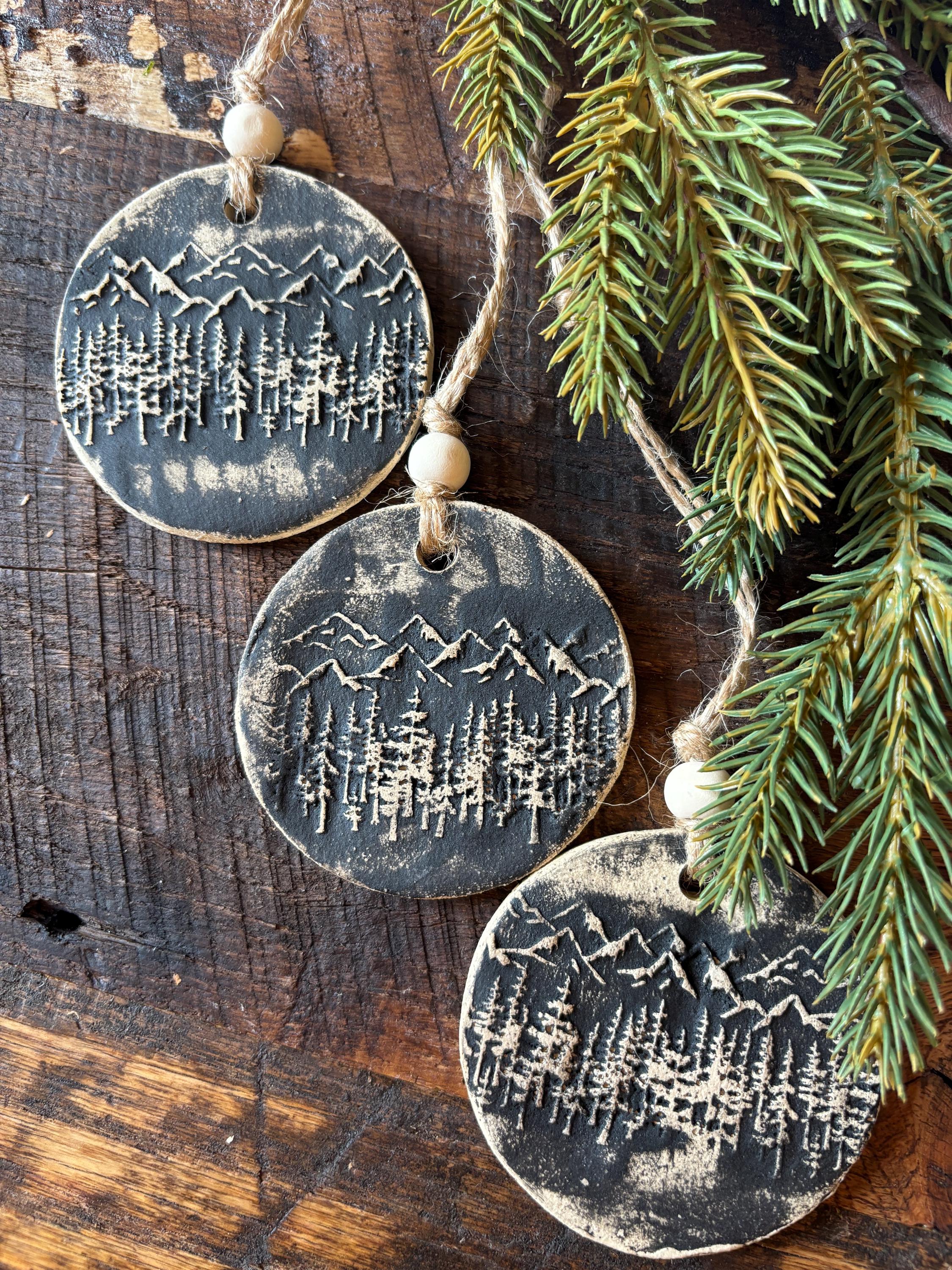 The Mountains Are Calling Distressed Ceramic Ornament - Etsy
