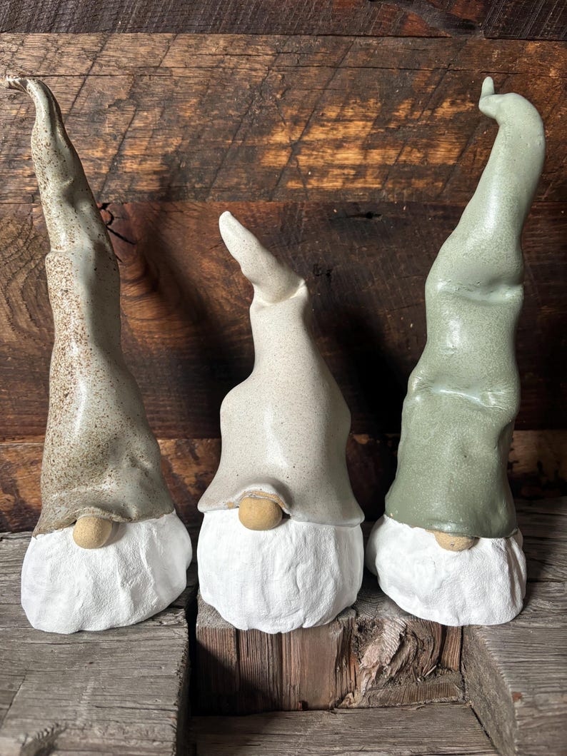 Ceramic Rustic Gnomes - Etsy