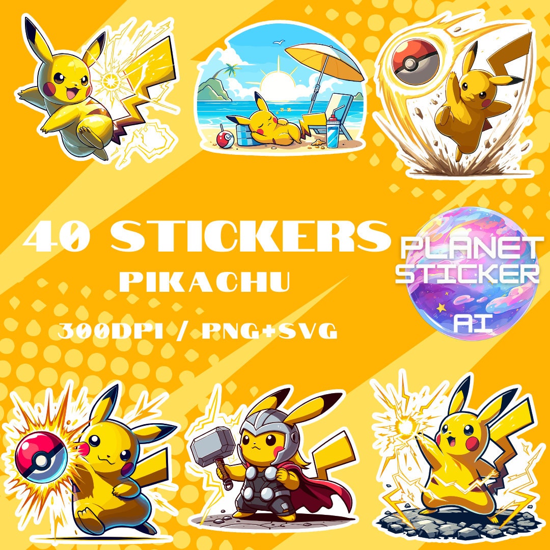 Anime Stickers SVG Bundle 40 Anime Sticker Designs Videogame Stickers ...