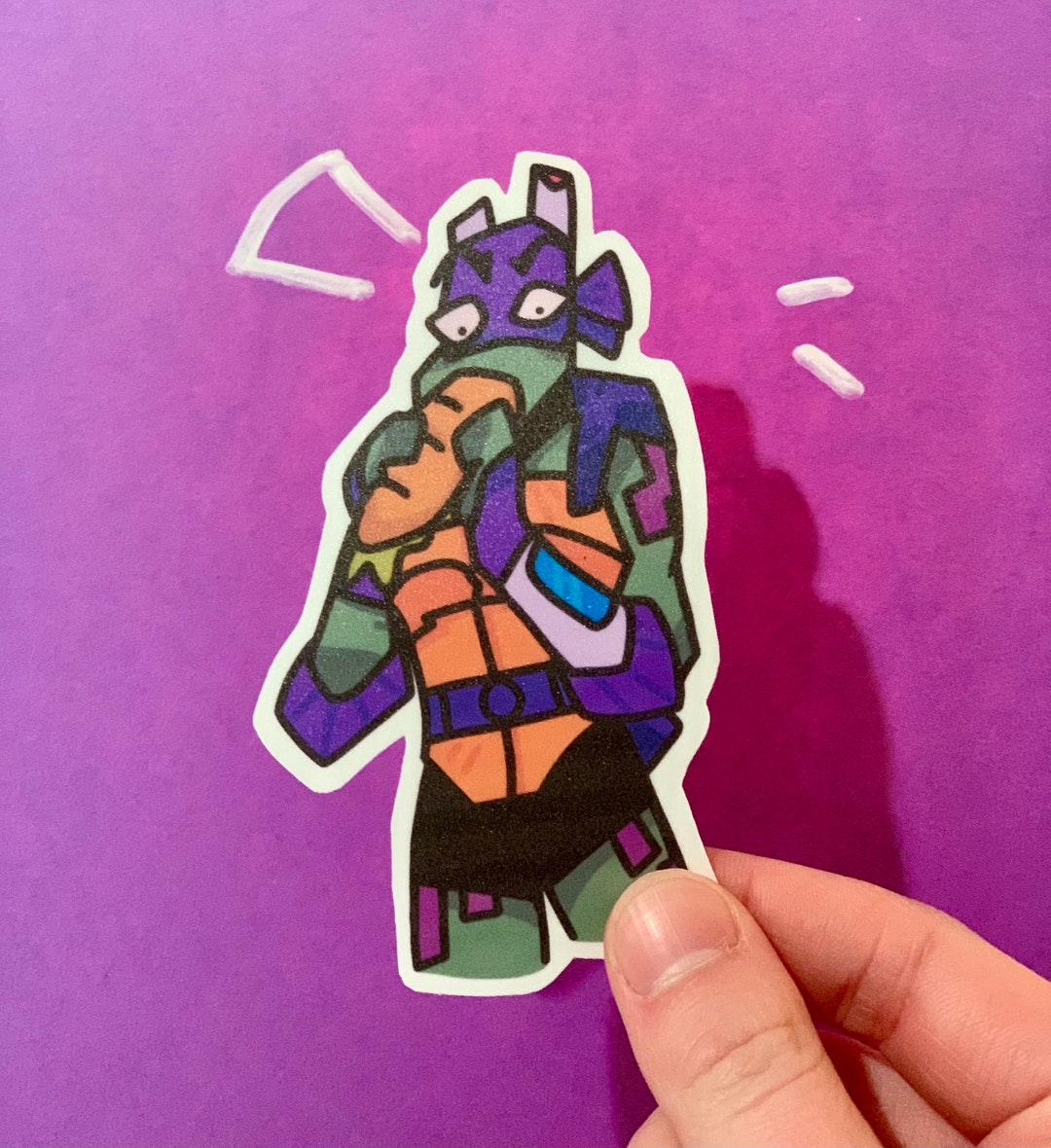 Rottmnt Sticker|donatello|matte|waterproof|goofy - Etsy