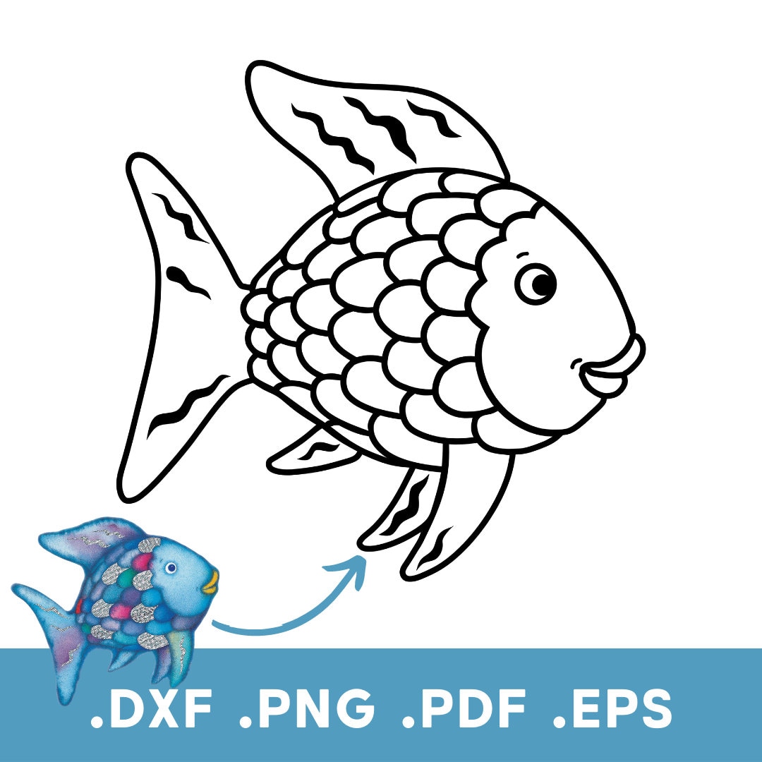 The Rainbow Fish Digital File for Laser and CNC Eps Png - Etsy UK