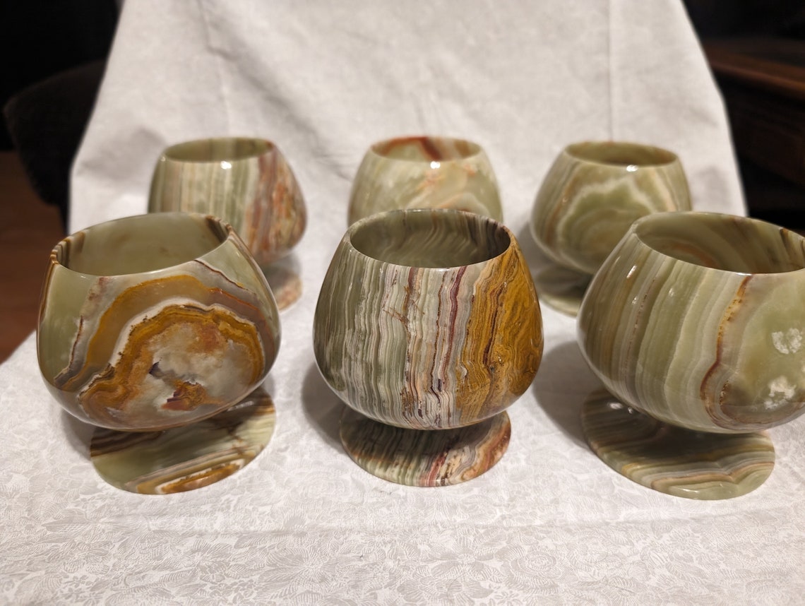 Onyx Goblets Set of Six - Etsy