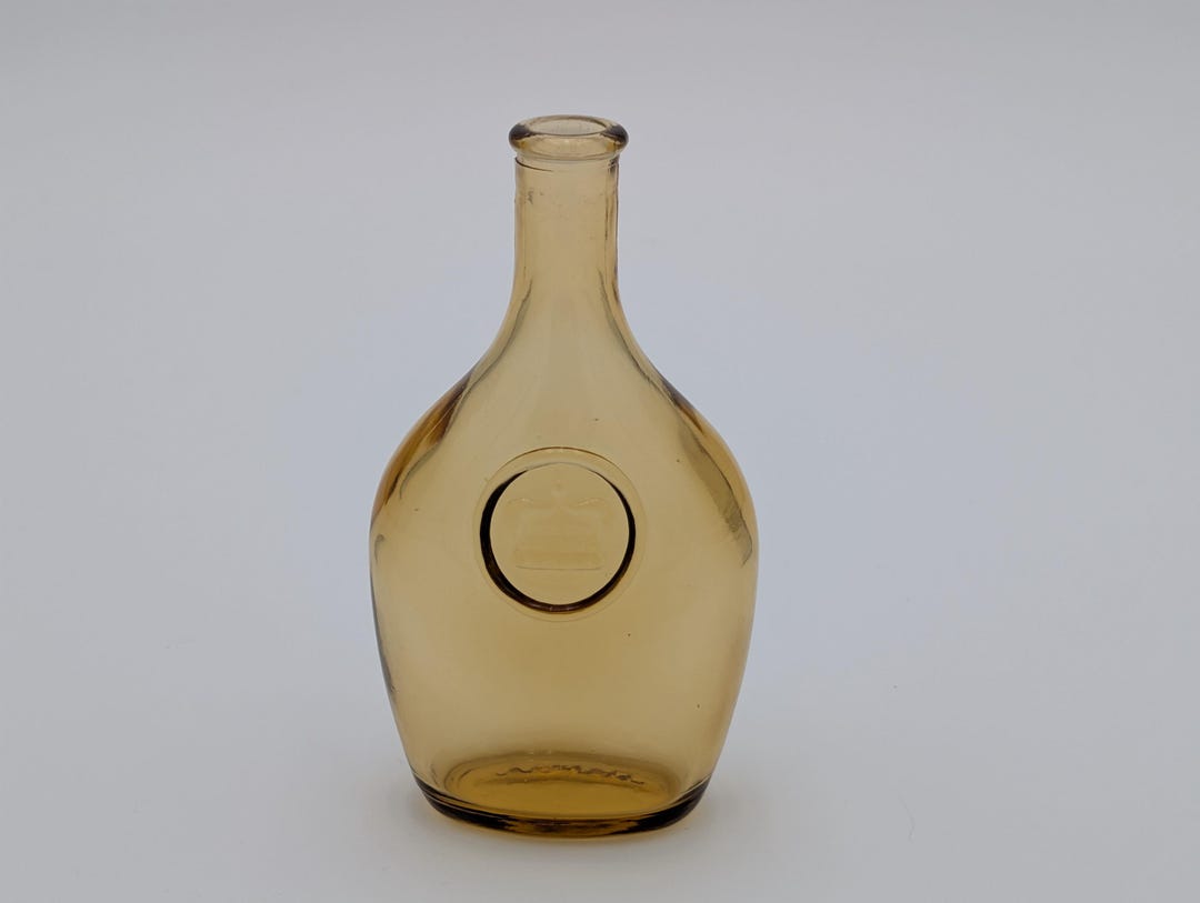 Wheaton Glass Amber Crown Bottle - Etsy