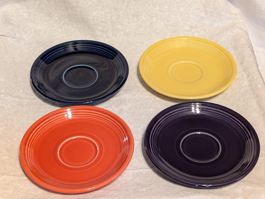 Set of Four Fiestaware Saucers - Etsy