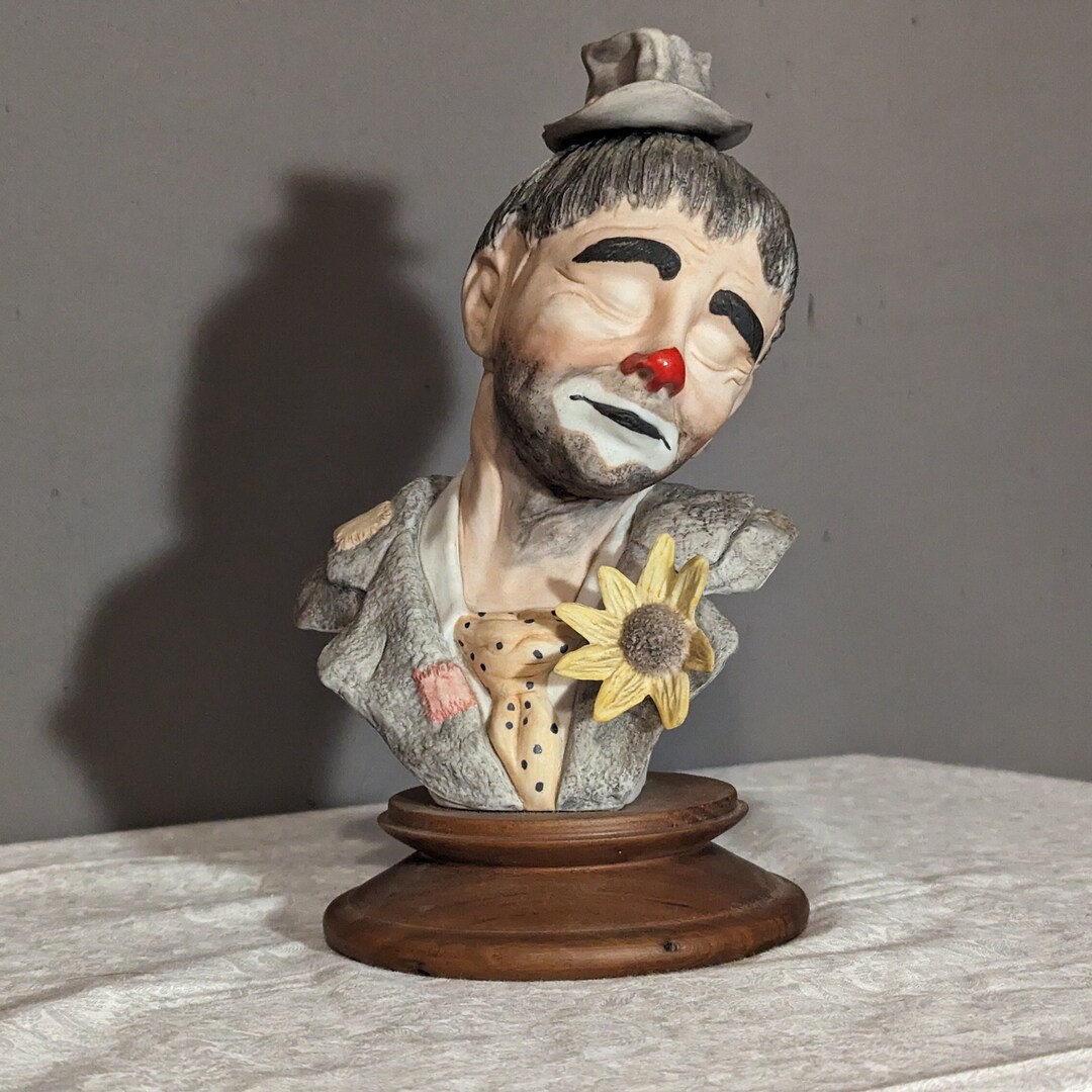Edward J. Rohn Clown Bust 1979 - Etsy