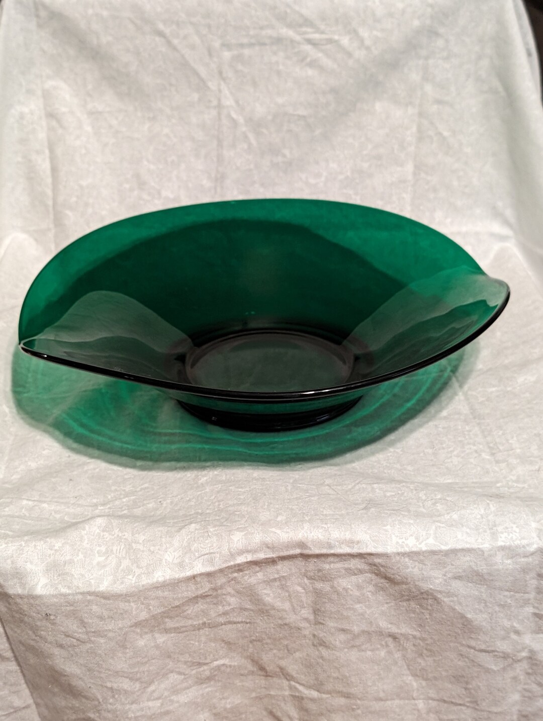 Viking Glass Evergreen Console Bowl - Etsy