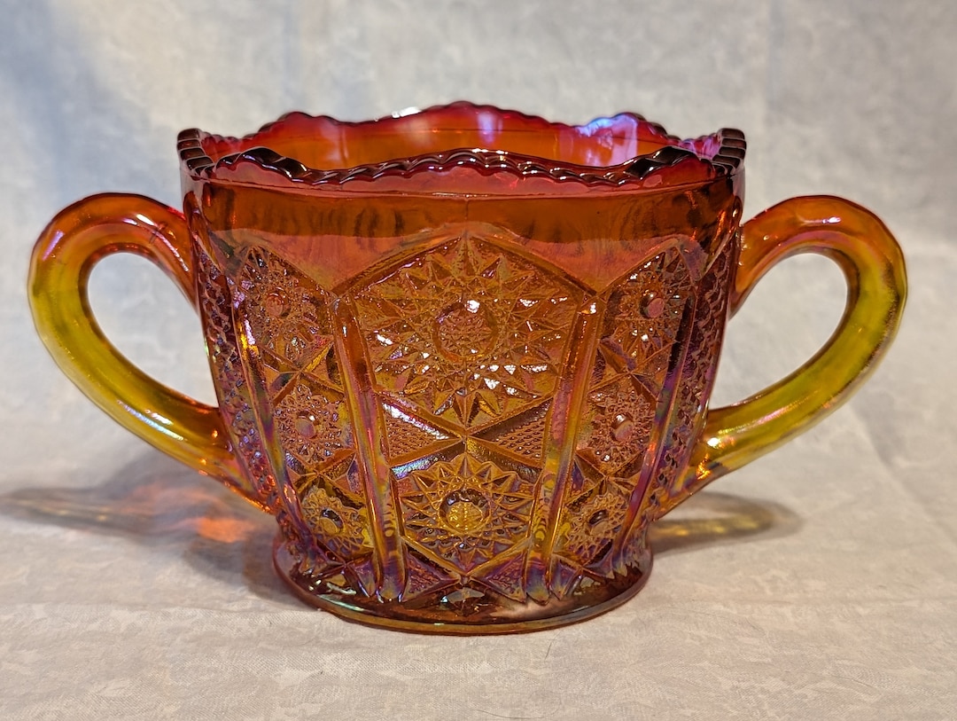 Indiana Glass Marigold Carnival Dish - Etsy
