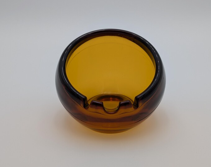 Viking Glass Large Amber Orb Ashtray (READ DESCRIPTION) - Etsy
