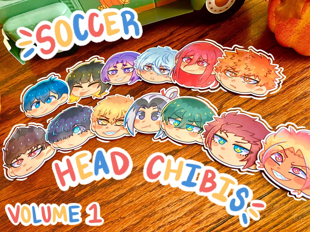 Soccer Head Chibi Stickers // Volume 1 // - Isagi, Bachira, Chigiri ...