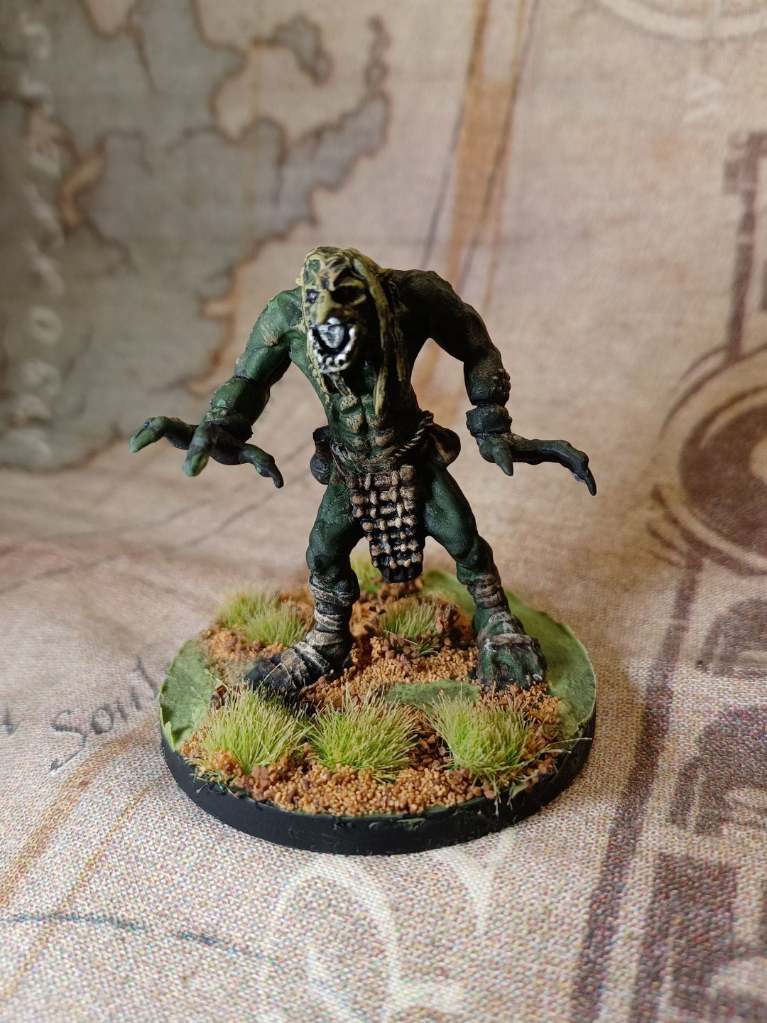 Troll - Hand Painted D&d/pathfinder/ttrpg Miniature (reaper Bones) - Etsy