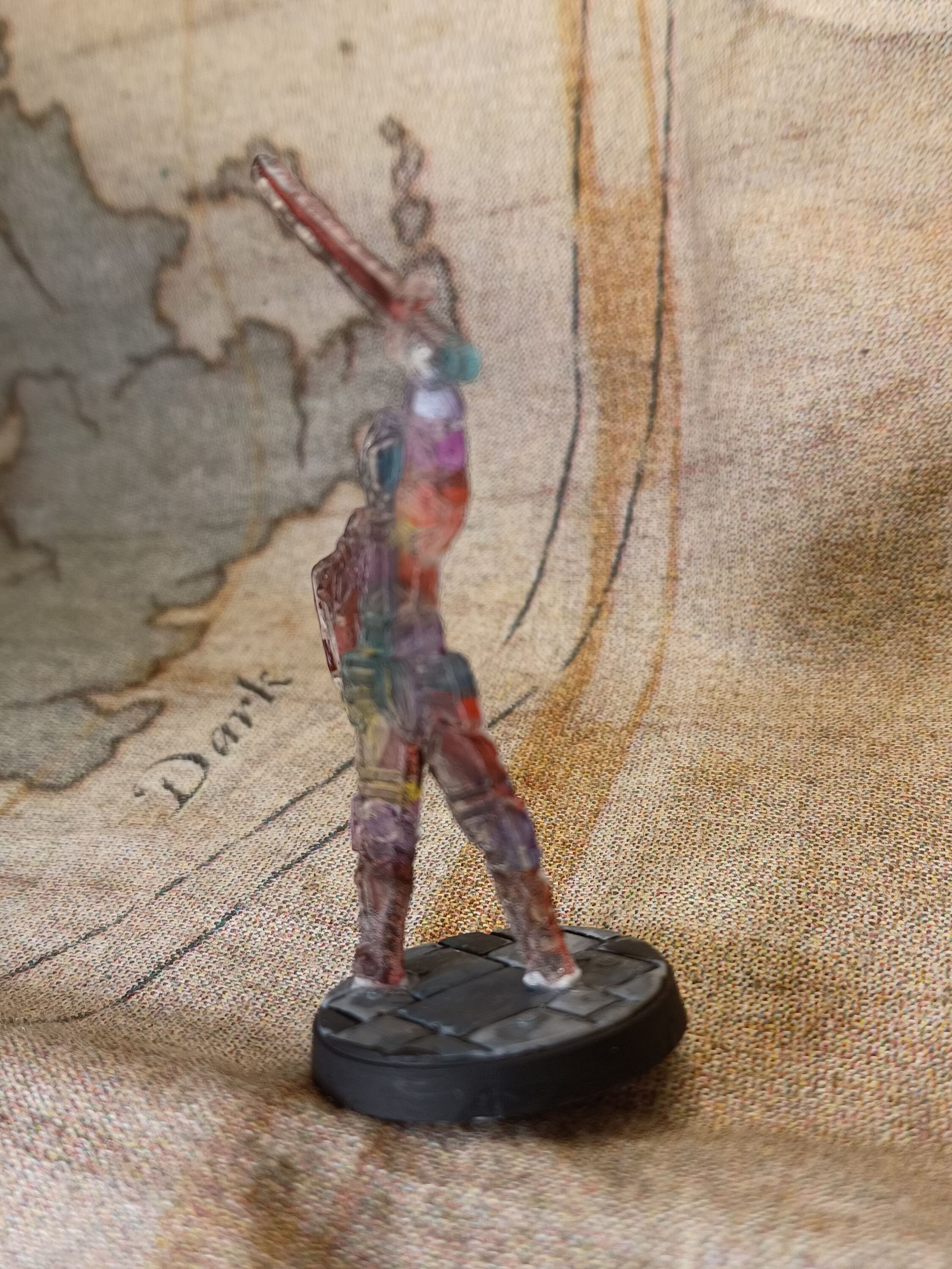 Stained Glass Golem Hand Painted D&d/pathfinder/ttrpg Miniature reaper ...