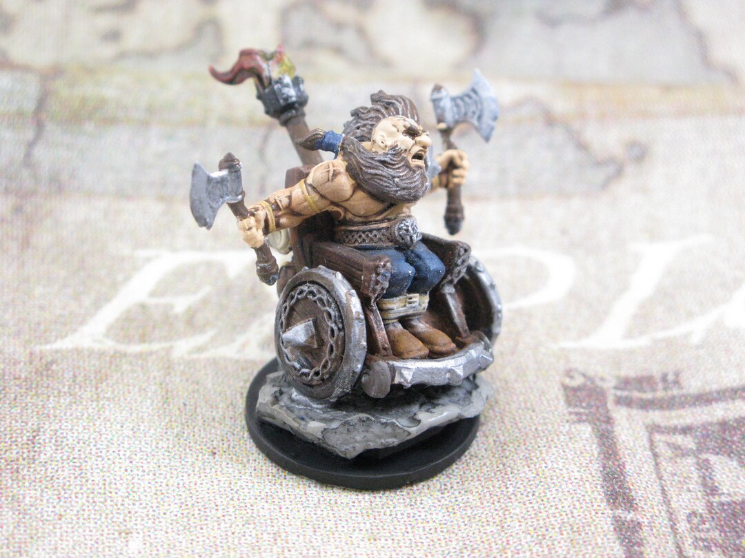 Barbarian Wheelchair Warrior strata Miniatures hand Painted D&d ...