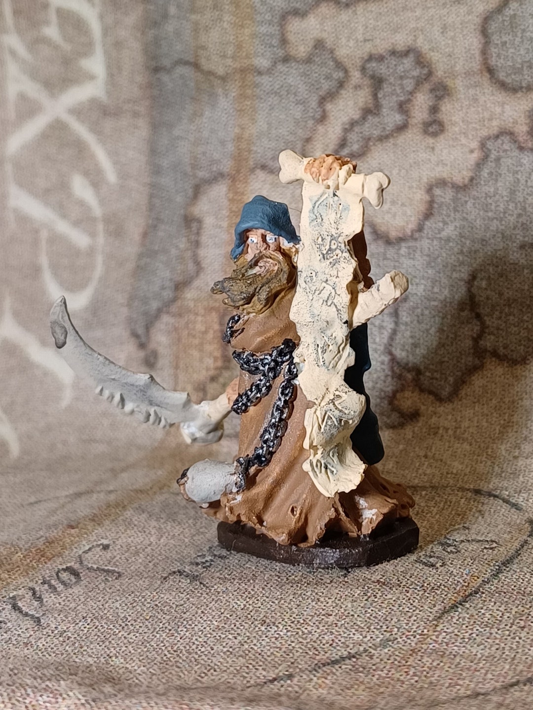 Wizard scythe Hand Painted D&d/pathfinder/ttrpg Miniature reaper Bones ...