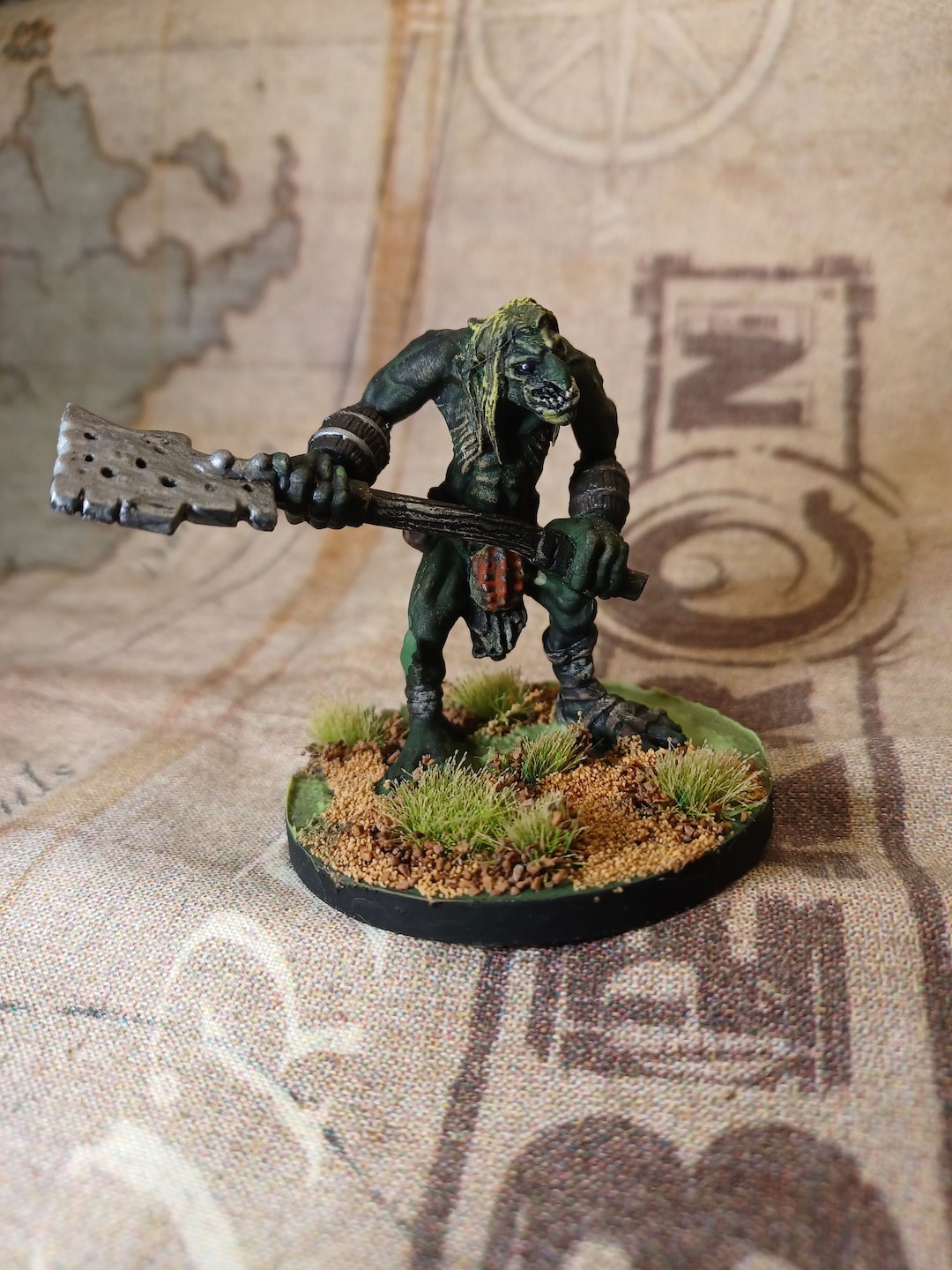 Troll axe Hand Painted D&d/pathfinder/ttrpg Miniature reaper Bones - Etsy