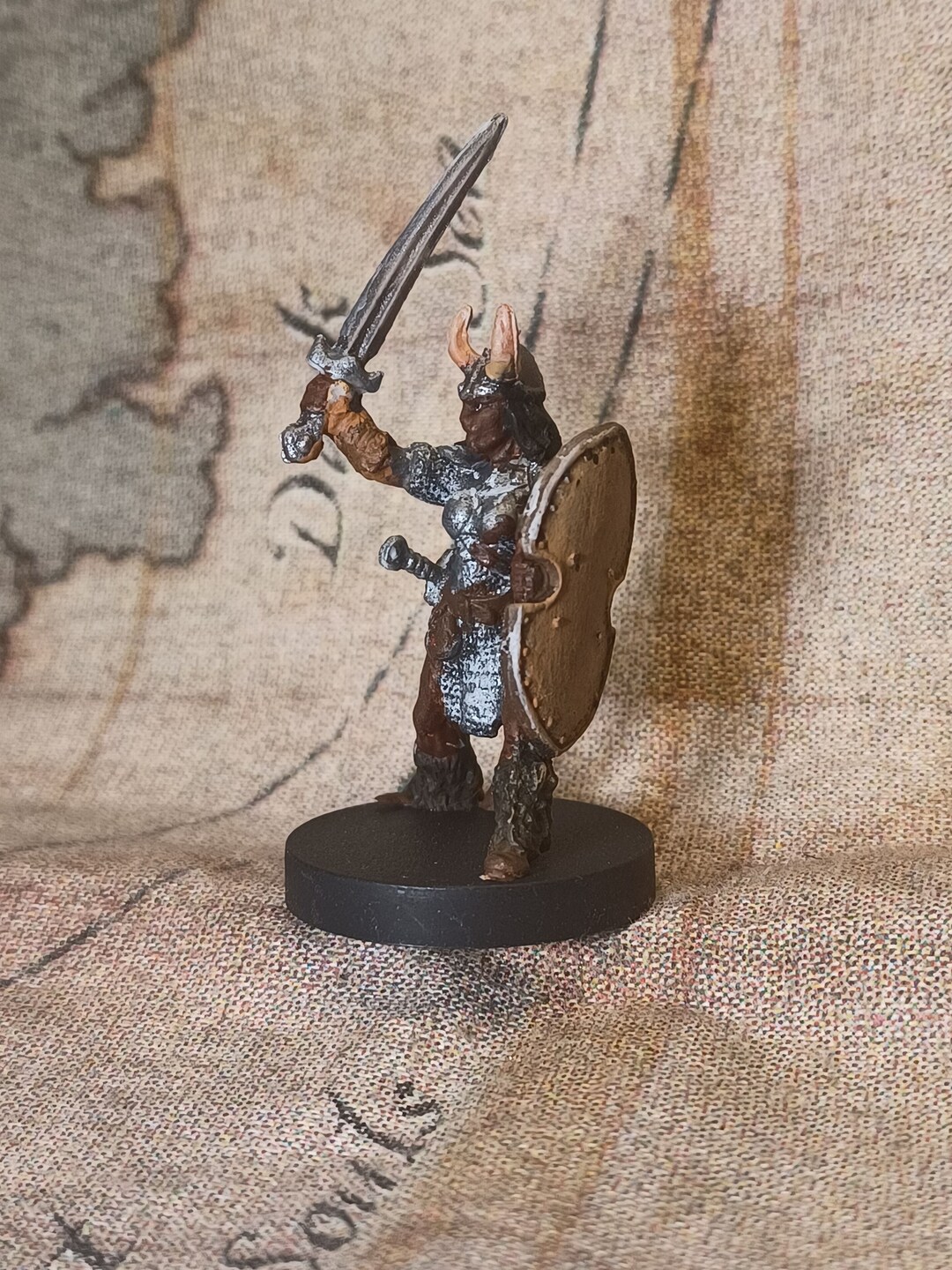 Fighter (female, Sword and Shield) - Hand Painted D&d/pathfinder/ttrpg ...